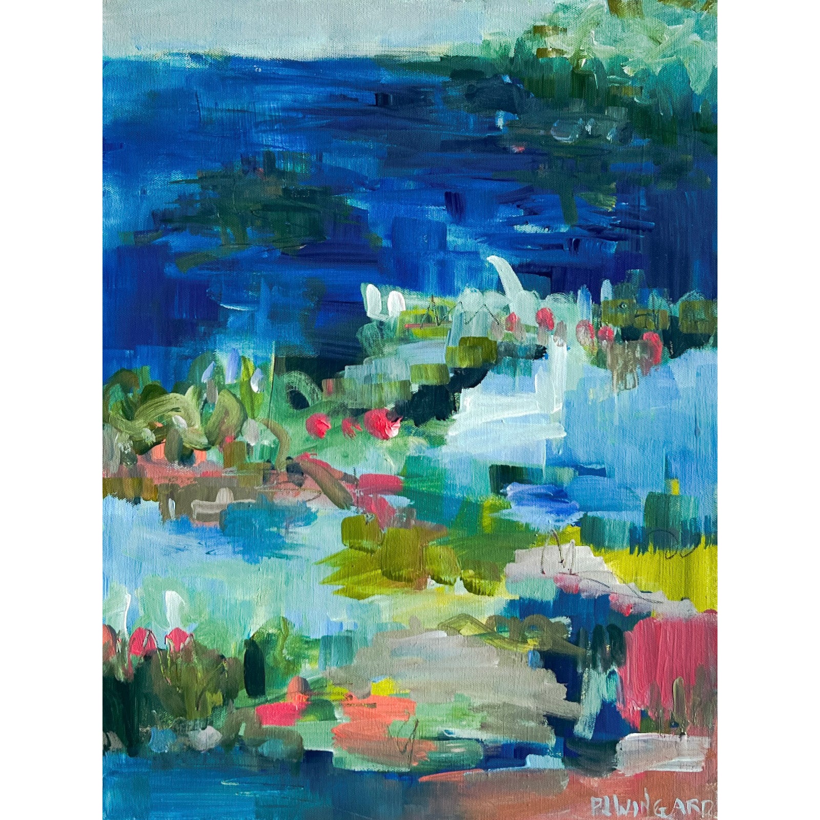 Night and Day | Abstract Coastal Painting – Pamela Wingard Fine Art