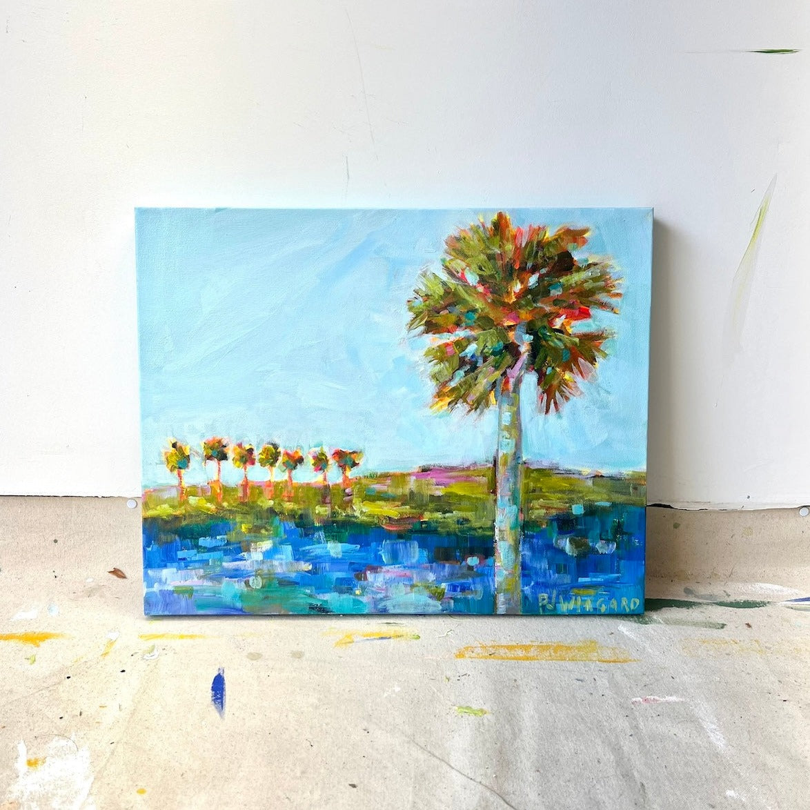 Islander | Abstract Coastal Painting – Pamela Wingard Fine Art