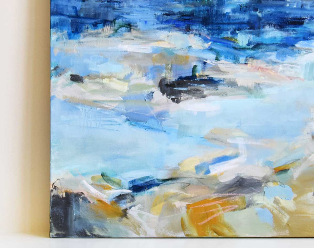 Laid Back Coastal Abstract Painting Sold Out – Pamela Wingard Fine Art