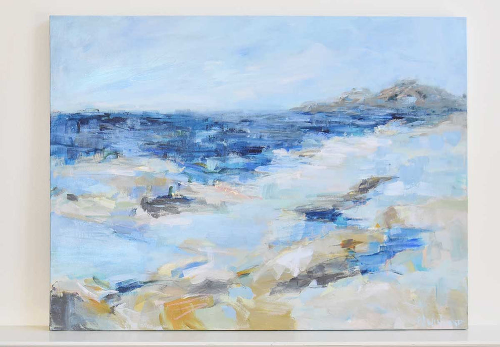 Laid Back Coastal Abstract Painting Sold Out – Pamela Wingard Fine Art