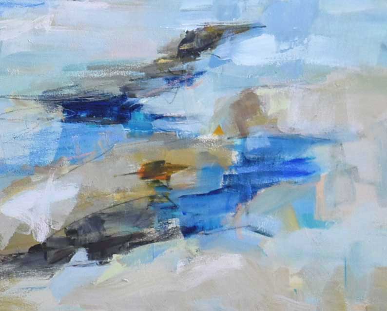 Laid Back Coastal Abstract Painting Sold Out – Pamela Wingard Fine Art